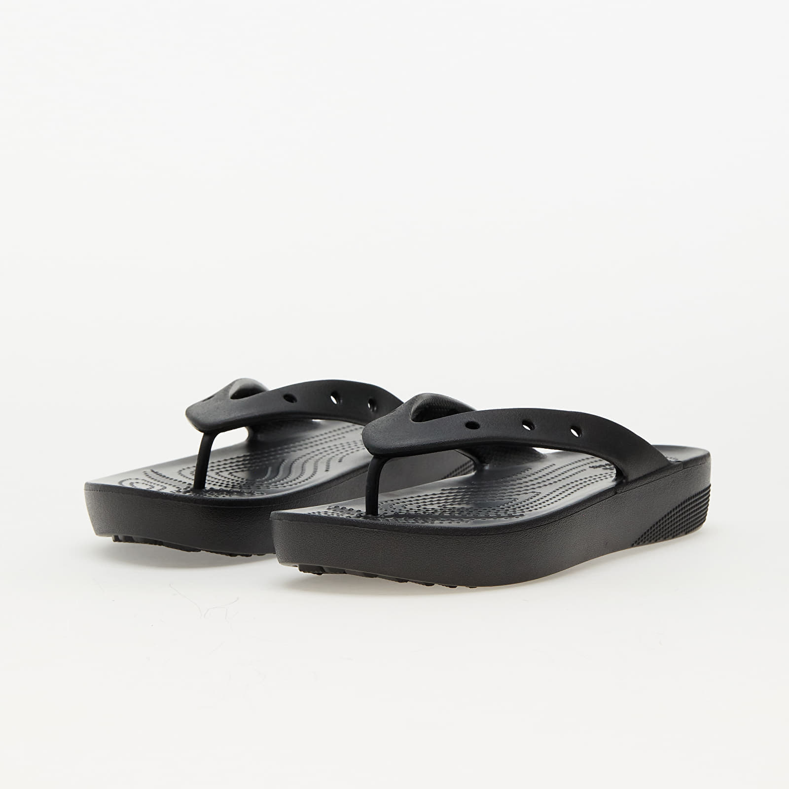 Crocs Classic Platform Flip W Black - Kicks.ro